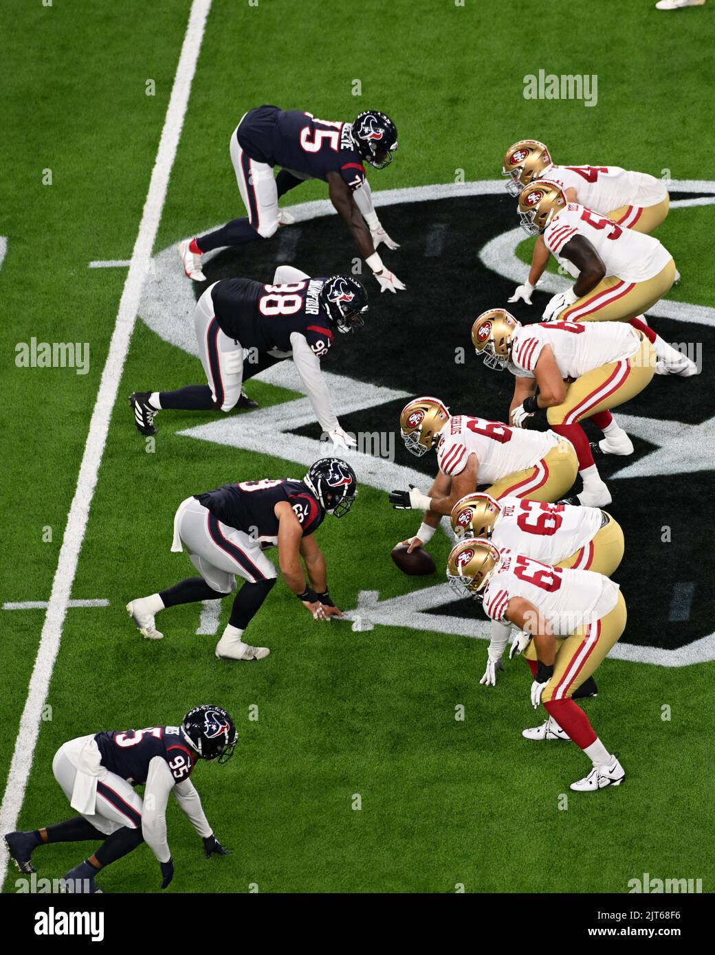 In the front line trenches during the NFL game between the San ...