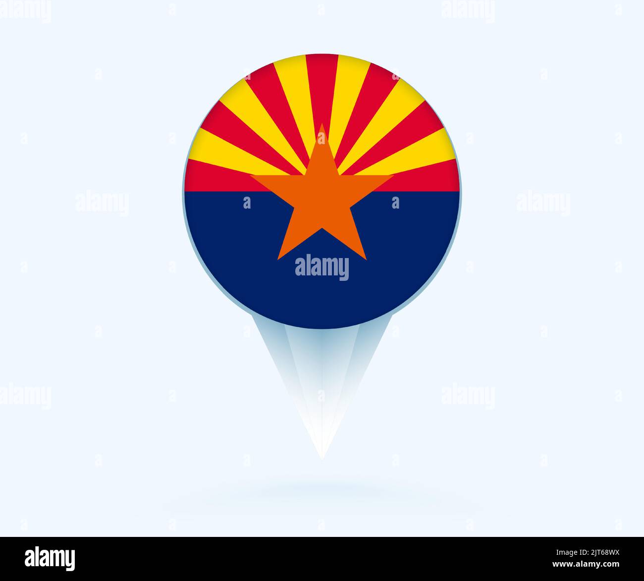 Arizona vector flag hi-res stock photography and images - Alamy