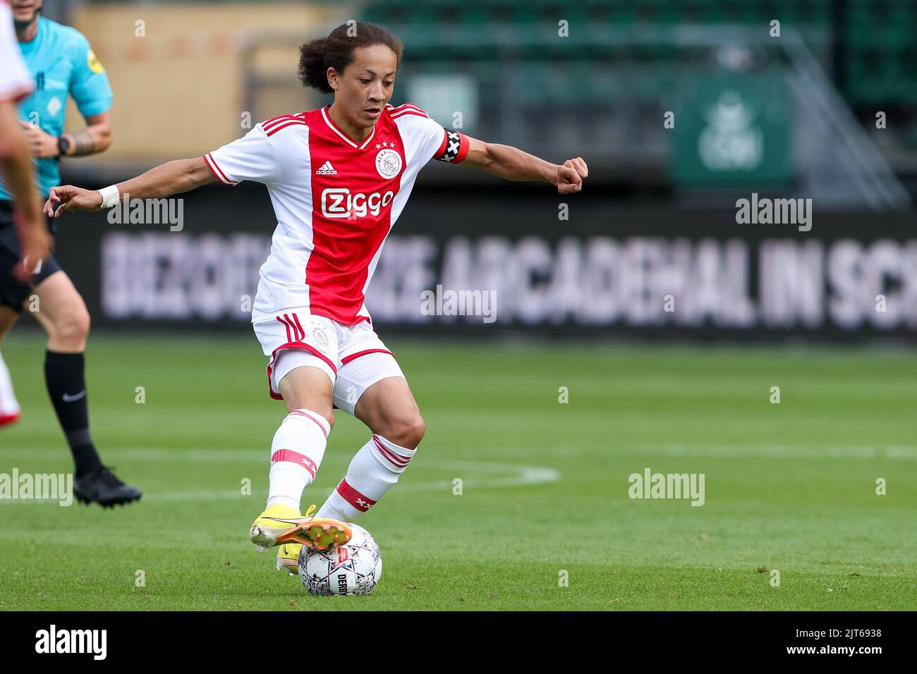 DEN HAAG, NETHERLANDS - AUGUST 28: Kian Fitz-Jim of Ajax U23 during the ...