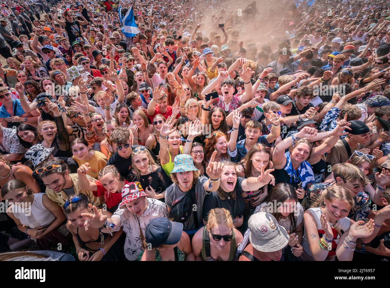 Revelers during the Leeds Festival 2022 at Bramham Park in Leeds ...