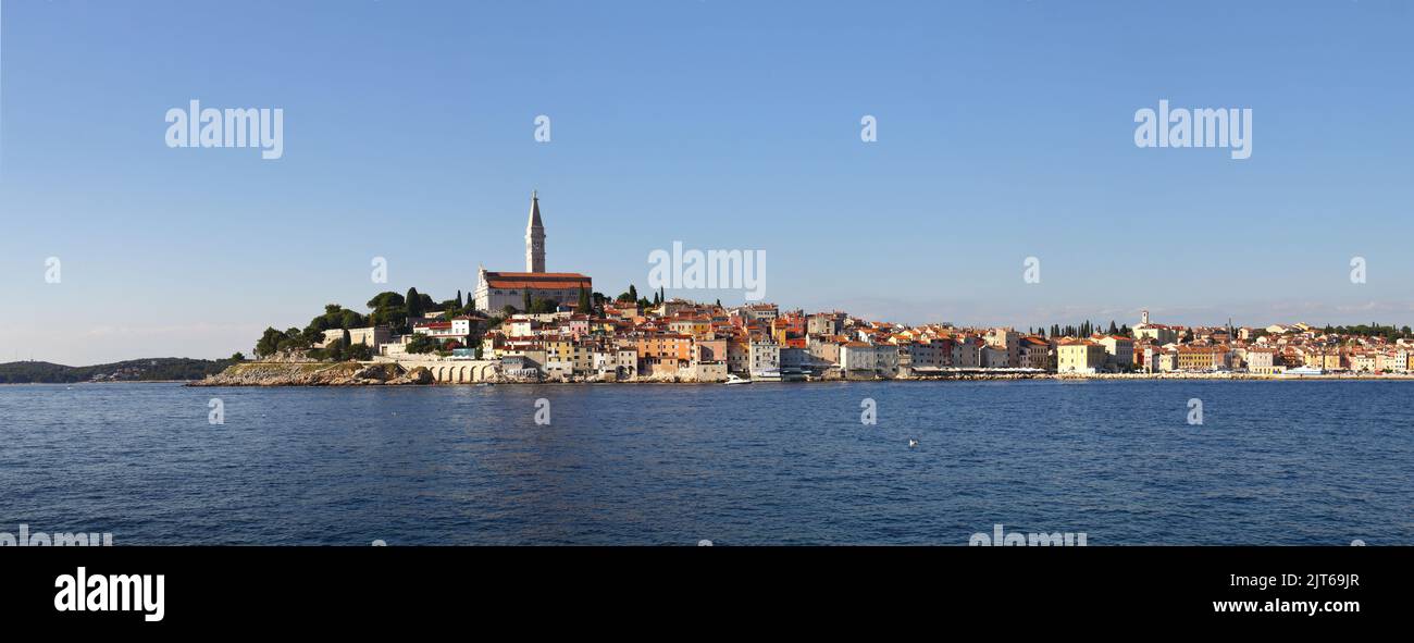 A panoramic shot of Rovinj on the Istrian peninsula, Croatia Stock ...