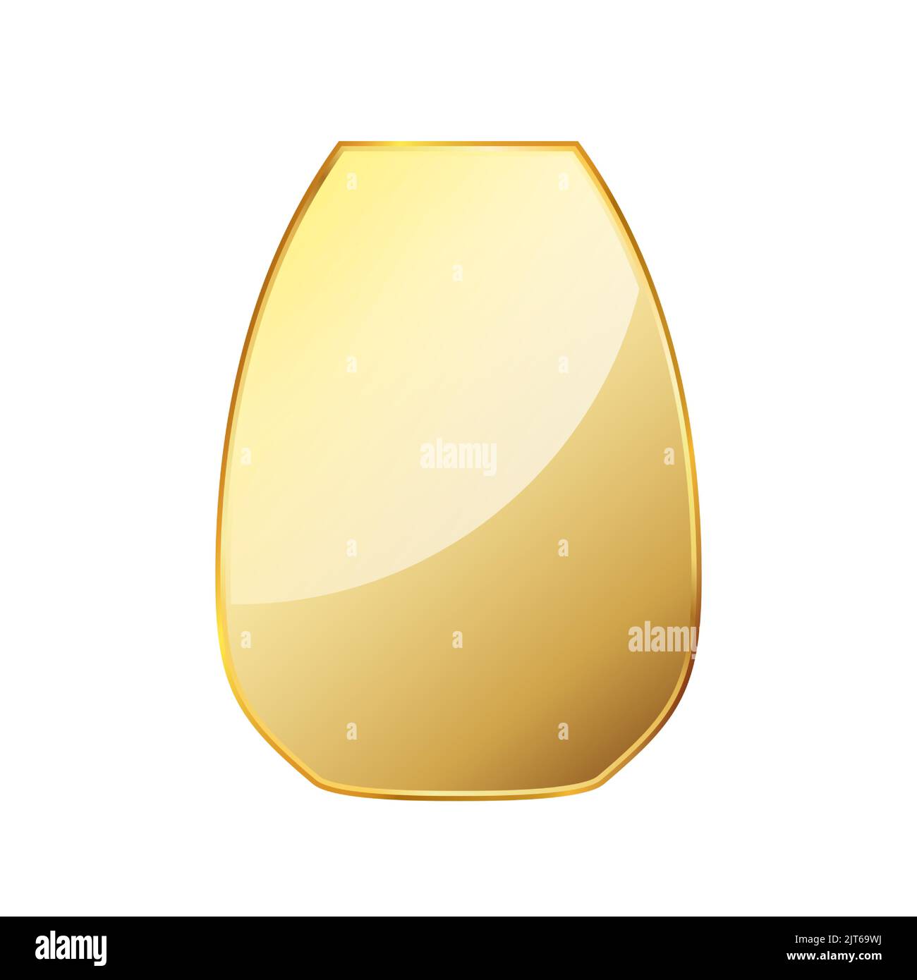 Golden vase. Shiny gold vase isolated on white background. Vector ...