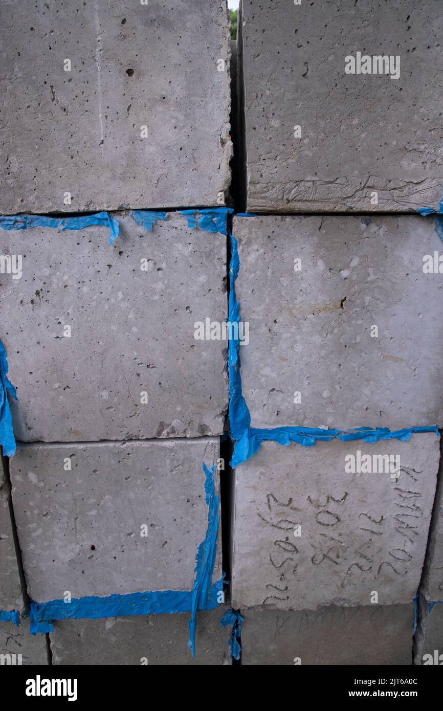 Grey Cube concrete block texture background Stock Photo - Alamy