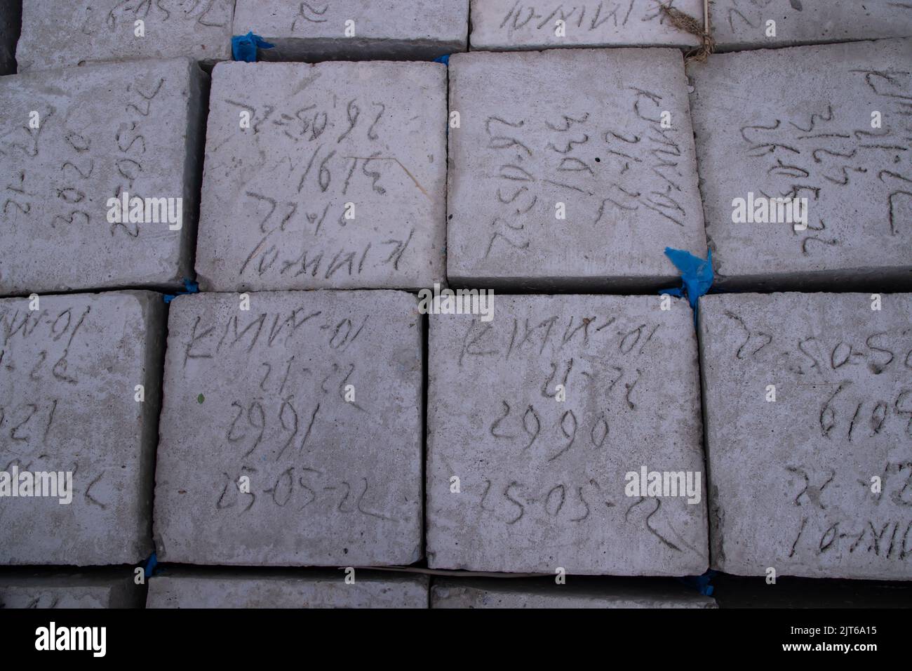 Grey Cube concrete block texture background Stock Photo - Alamy