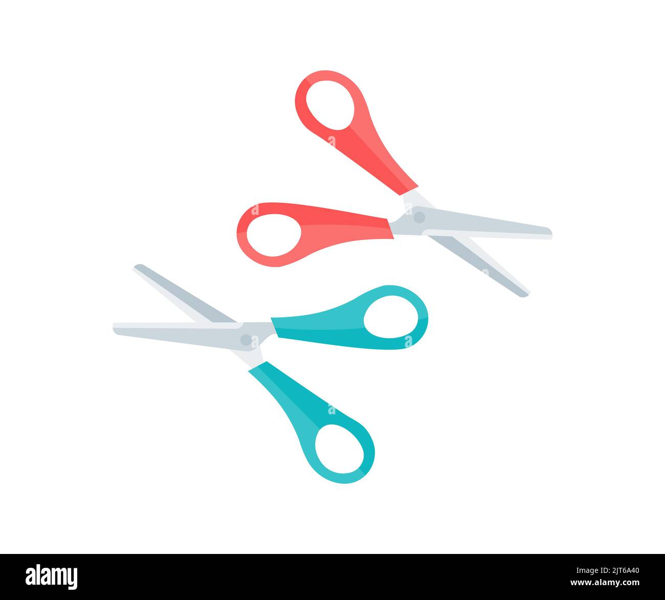 Open scissors Red, Green logo design. Repair of clothes, atelier ...