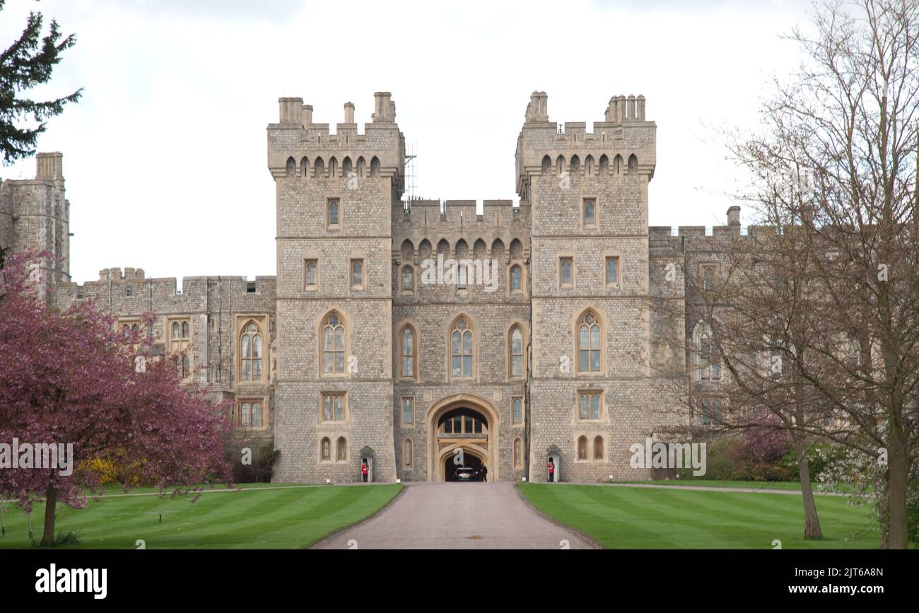 Windsor Castle (Rear Entrance), Windsor, Berkshire, UK. Work on this ...