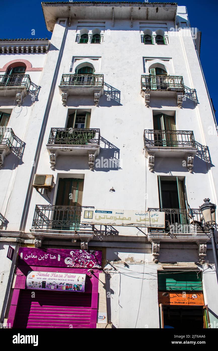 Tetouan, Morocco - August 16, 2022 Cityscape and architecture of ...
