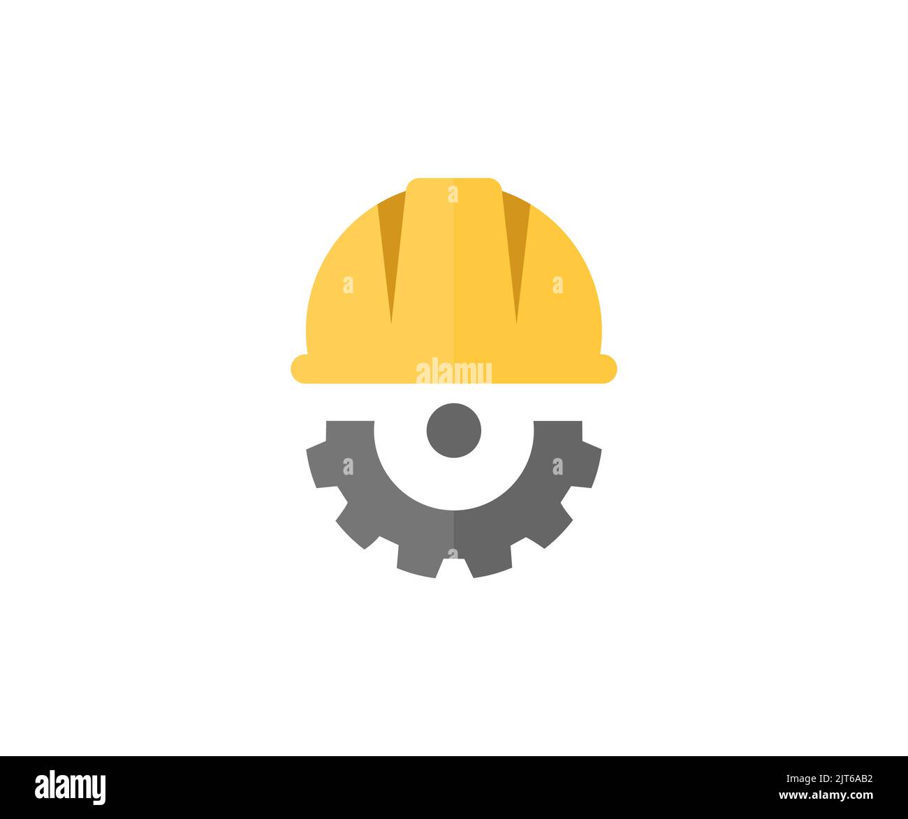 Helmet and gear logo design. Safety and protection, engineer. Workwear ...