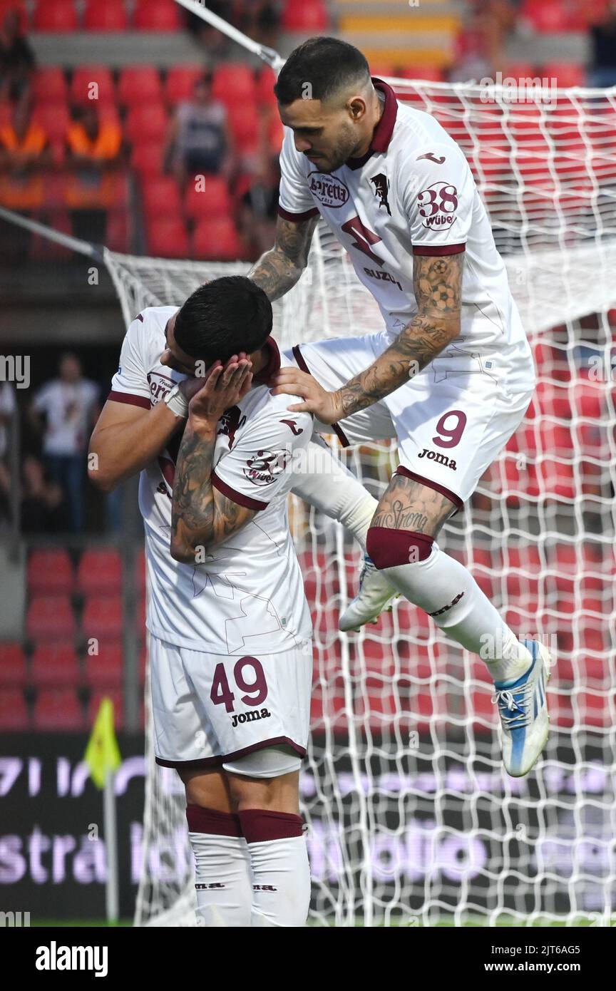 nemanja radonic celebrates with antonio sanabria (Torino) during US ...