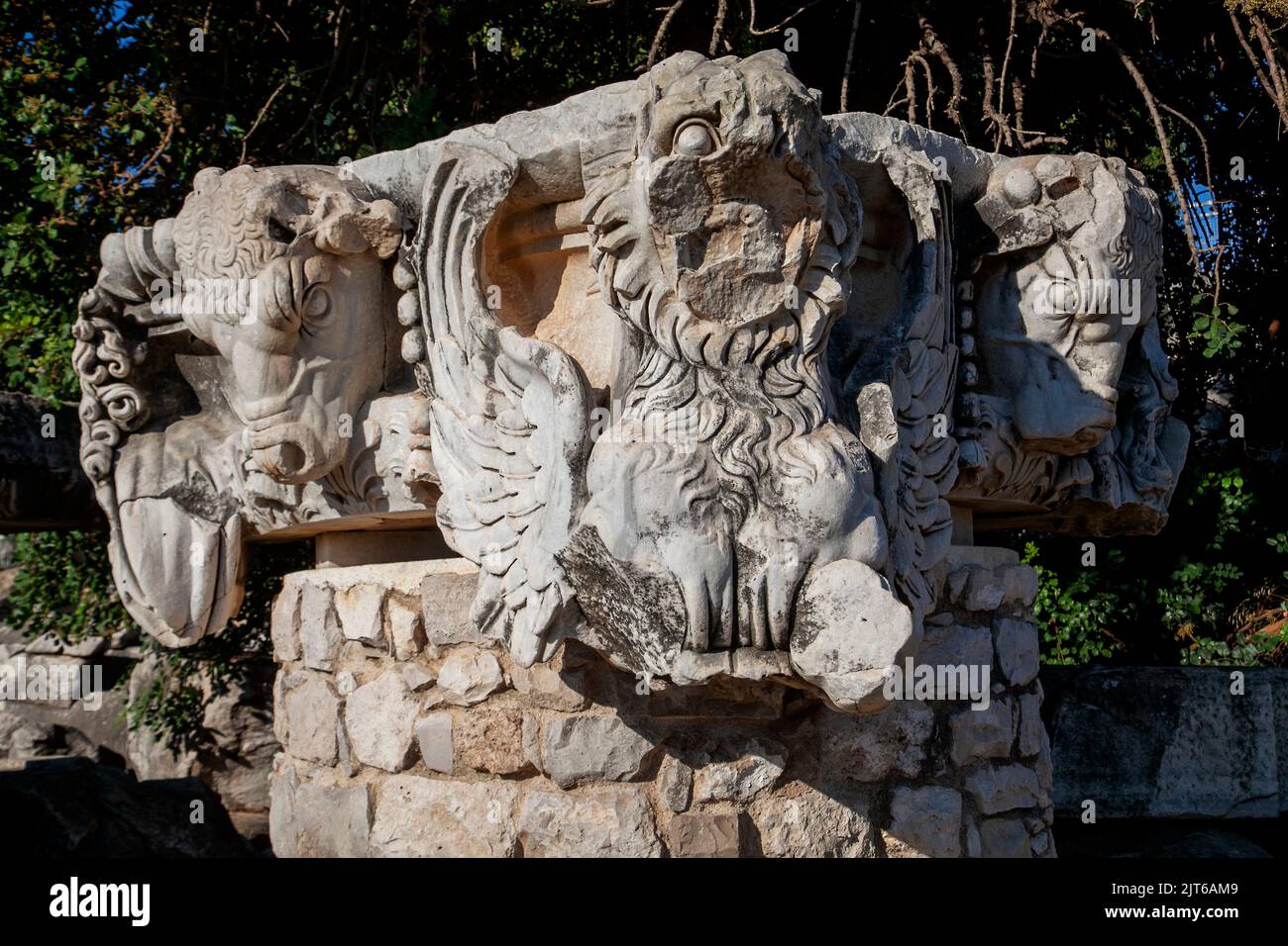 The stones-carved from Didyma, an ancient Greek sanctuary on the coast ...