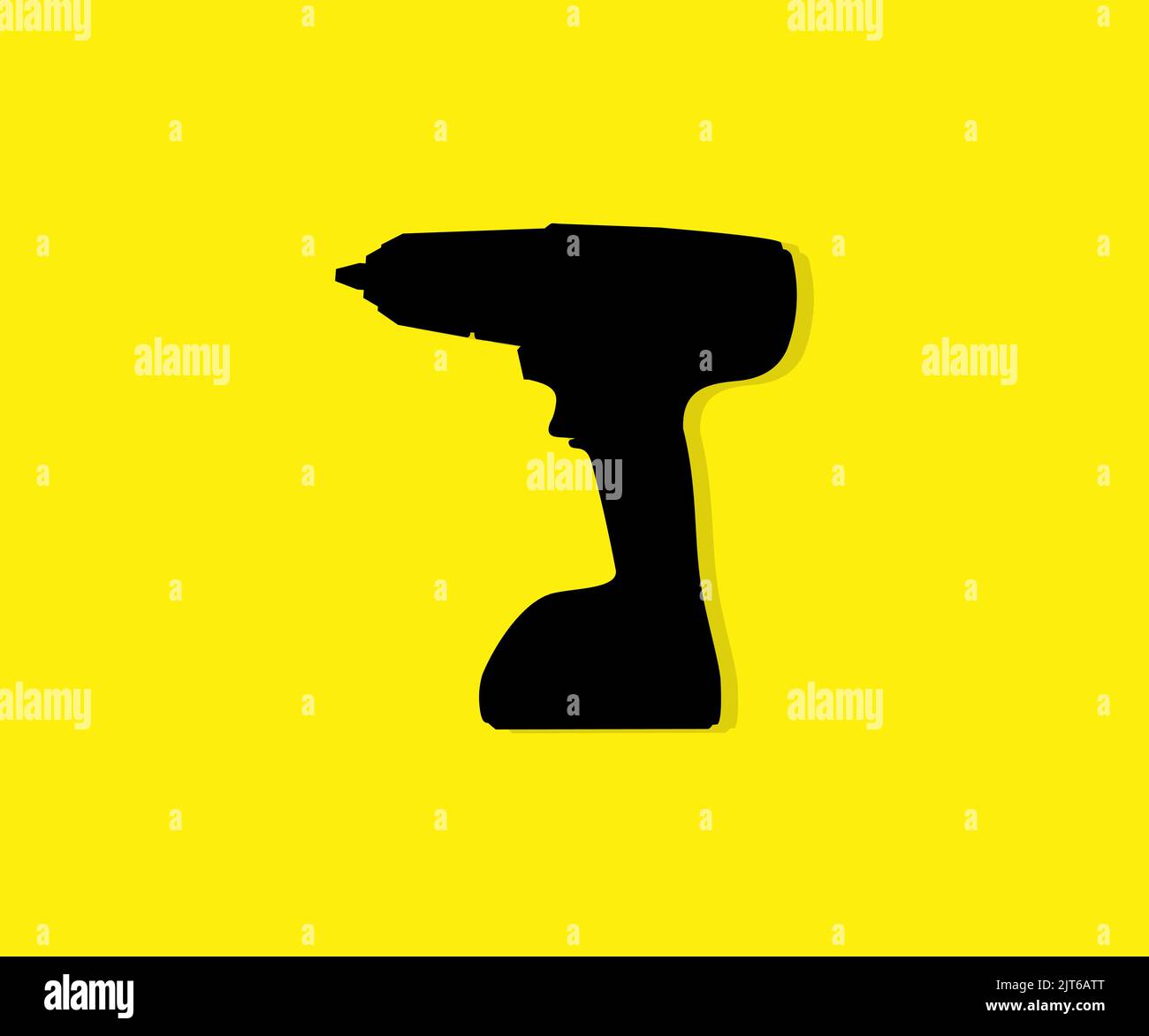 Electric screwdriver, working tool logo design. Construction, car ...