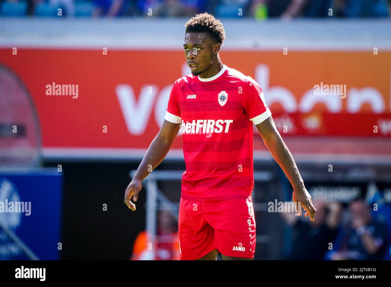 GENT, BELGIUM - AUGUST 28: Christopher Scott of Royal Antwerp FC during ...