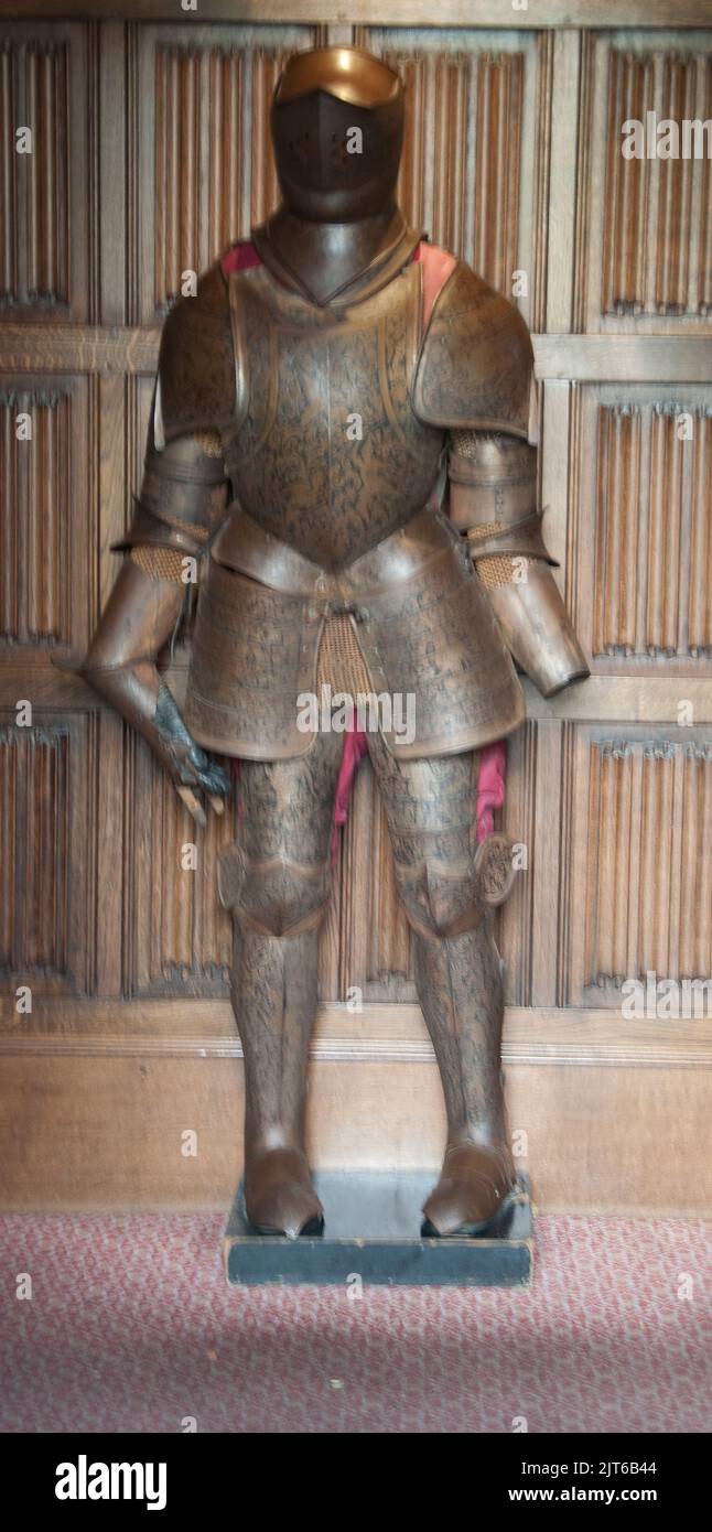 Knight's armour, Thornbury Castle, Thornbury, Gloucestershire, UK ...