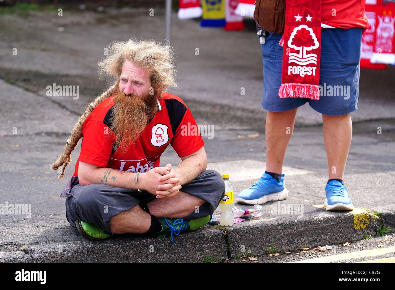 Nottingham Forest fans outside the stadium before the Premier League ...