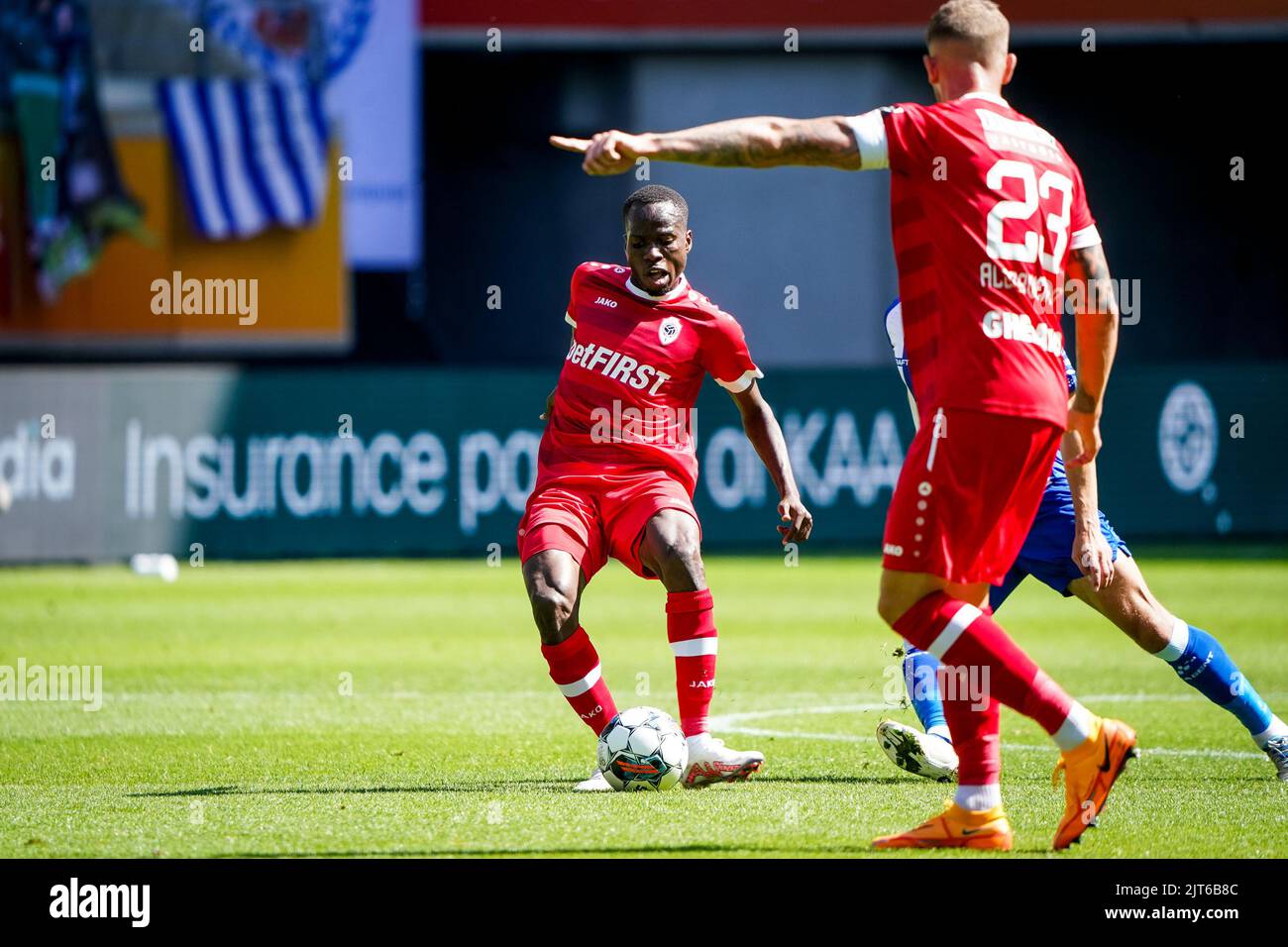 GENT, BELGIUM - AUGUST 28: Alhassan Yusuf of Royal Antwerp FC during ...