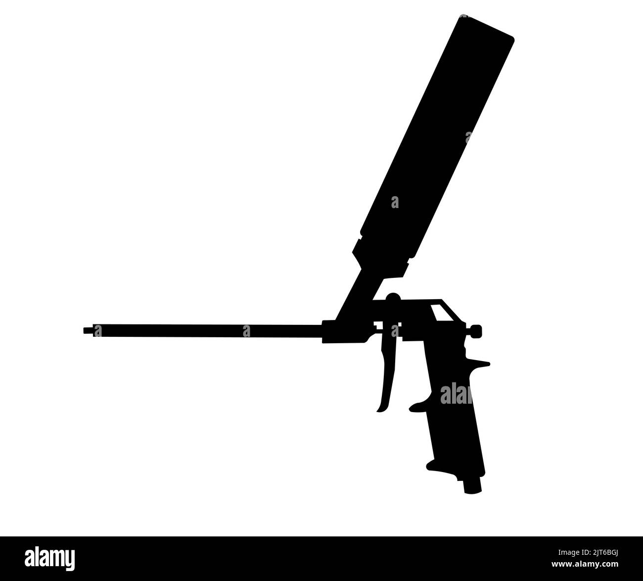 Spray foam gun silhouette logo design. Clipart image isolated on white ...