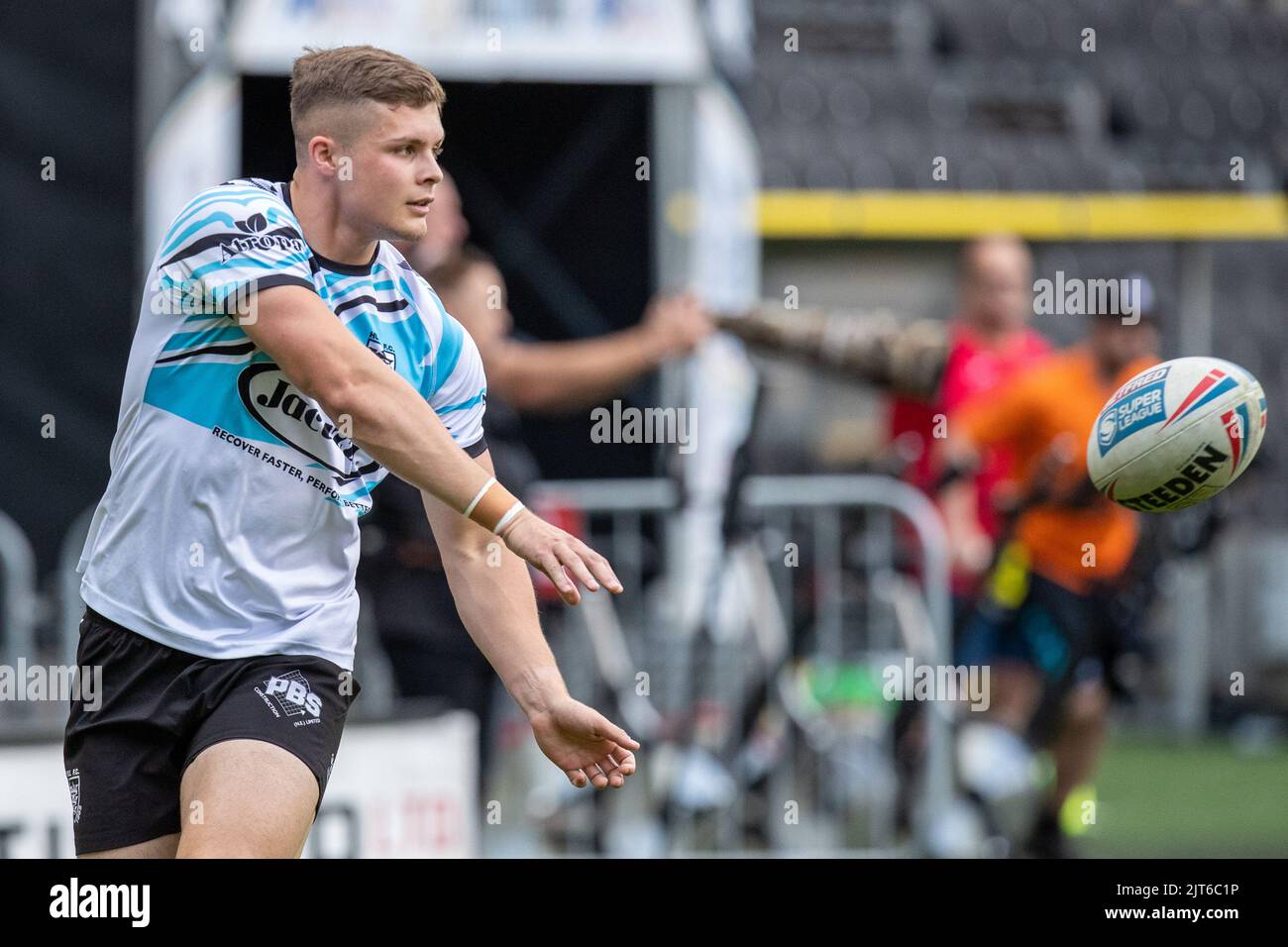 Cameron Scott #24 of Hull FC during the pre match warm up Stock Photo ...