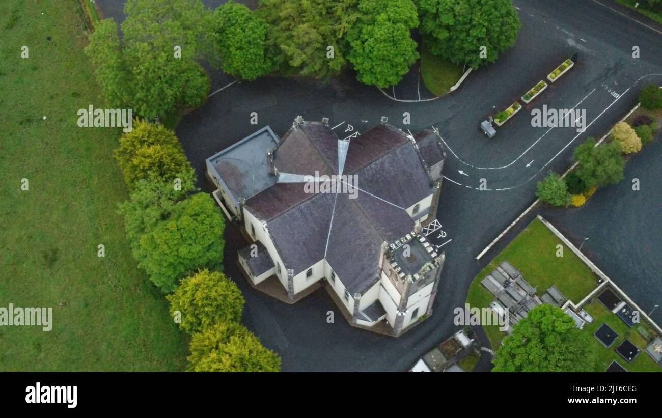 An aerial view of the Roman Catholic chapel in Northern Ireland Stock ...