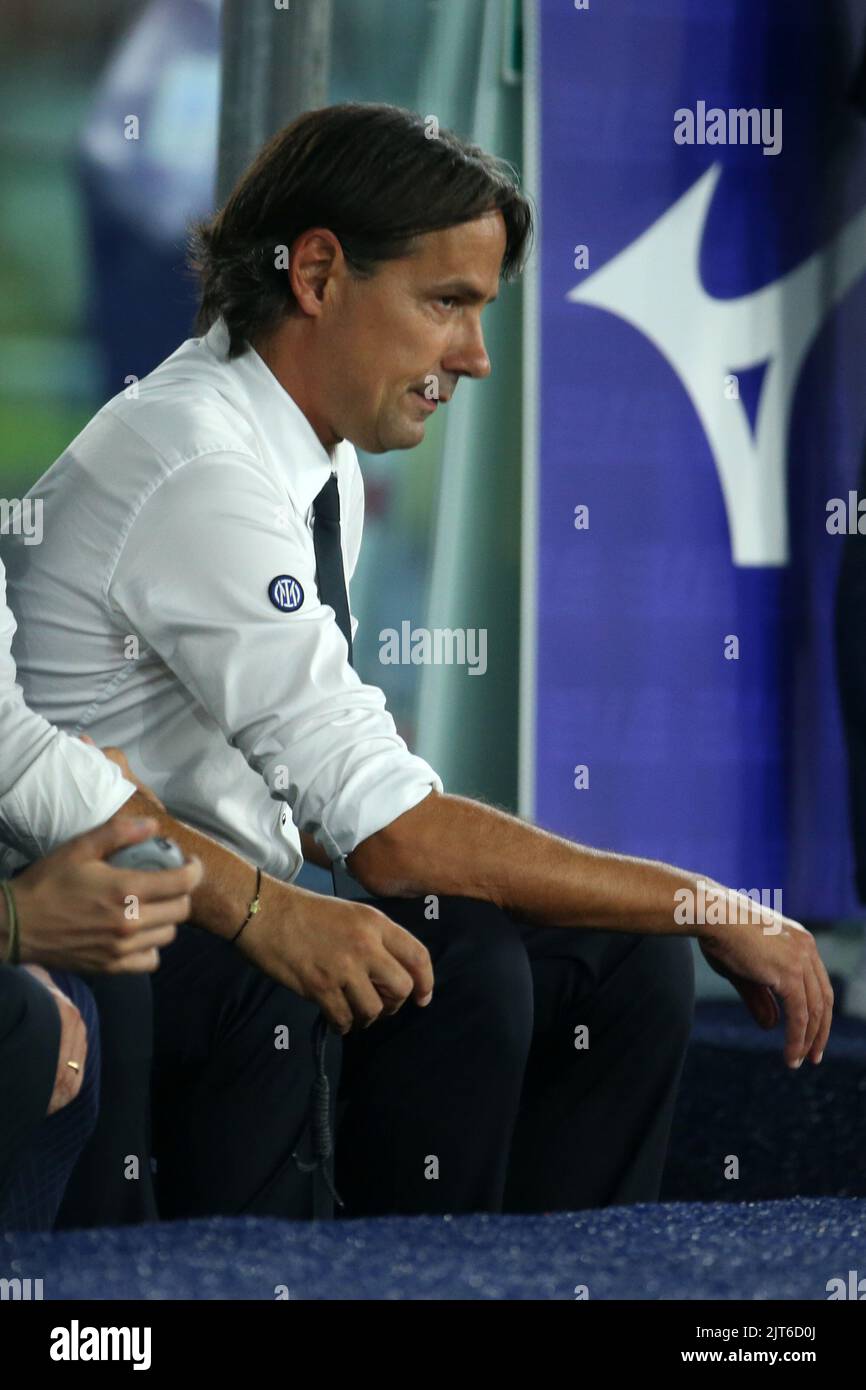 Coach Simone Inzaghi (Inter) during the Serie A match between SS Lazio ...