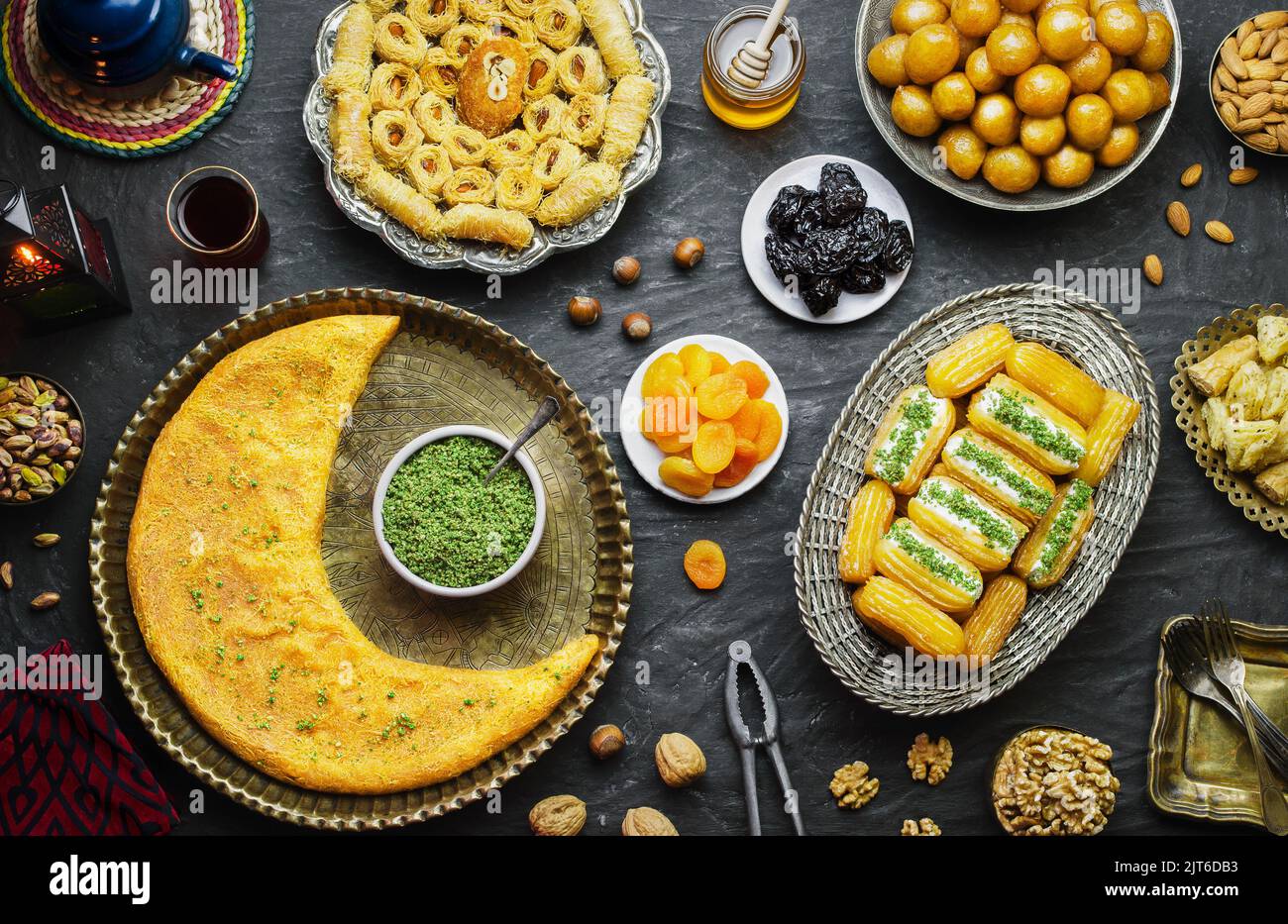 Arabic Cuisine: Middle Eastern desserts. Delicious collection of ...