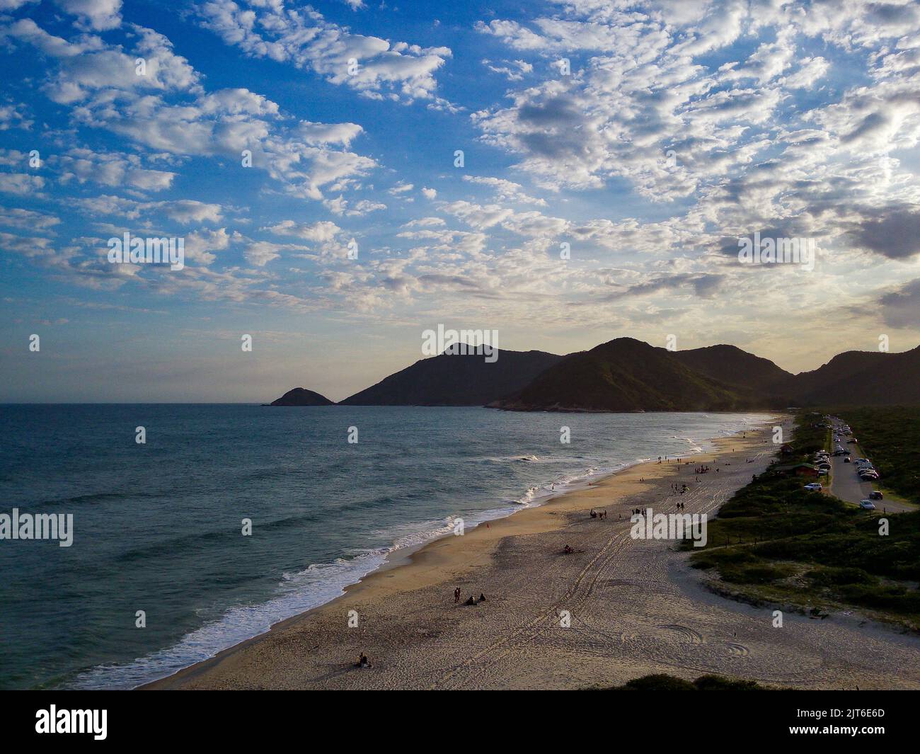 Aerial view of Grumari Beach, one of the wildest and most beautiful ...