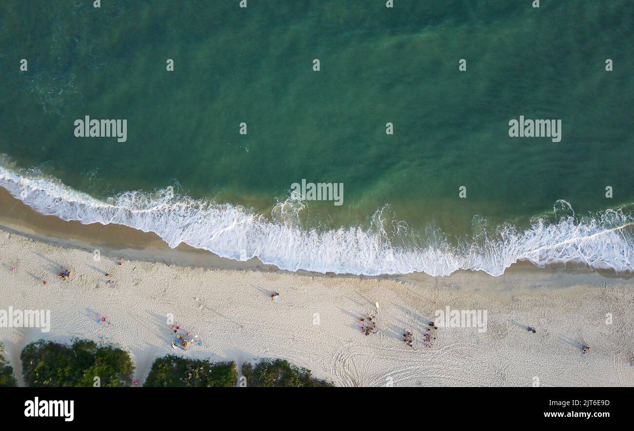 Aerial view of Grumari Beach, one of the wildest and most beautiful ...
