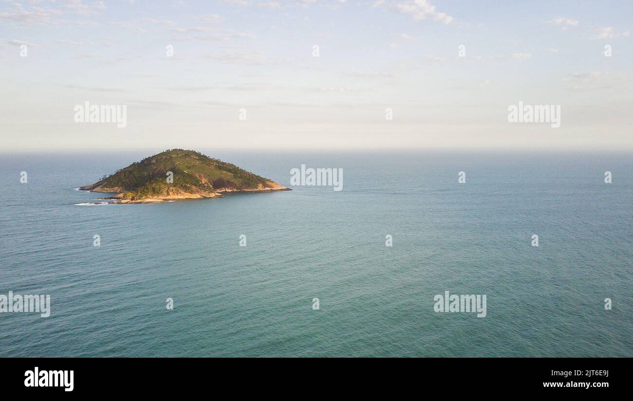 Aerial view of Grumari Beach, one of the wildest and most beautiful ...
