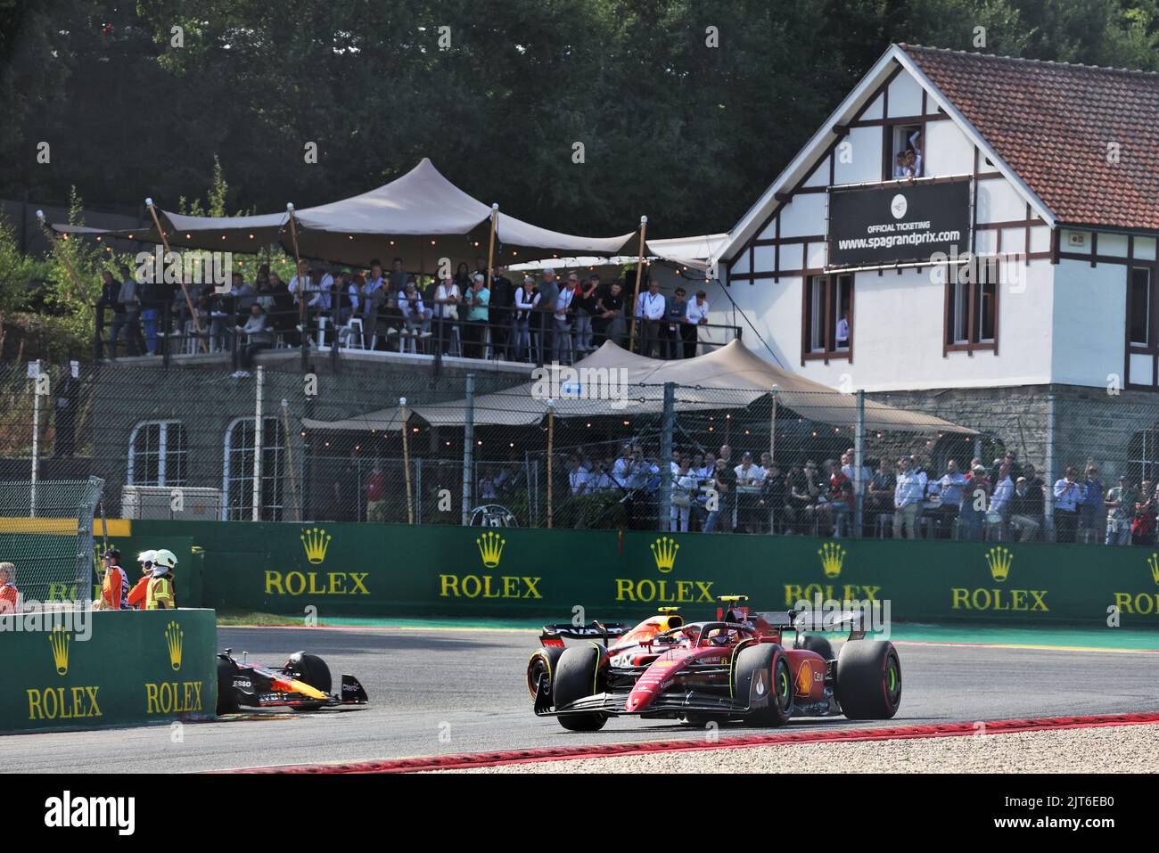 Spa, Belgium. 28th Aug, 2022. Carlos Sainz Jr (ESP) Ferrari F1-75. 28. ...