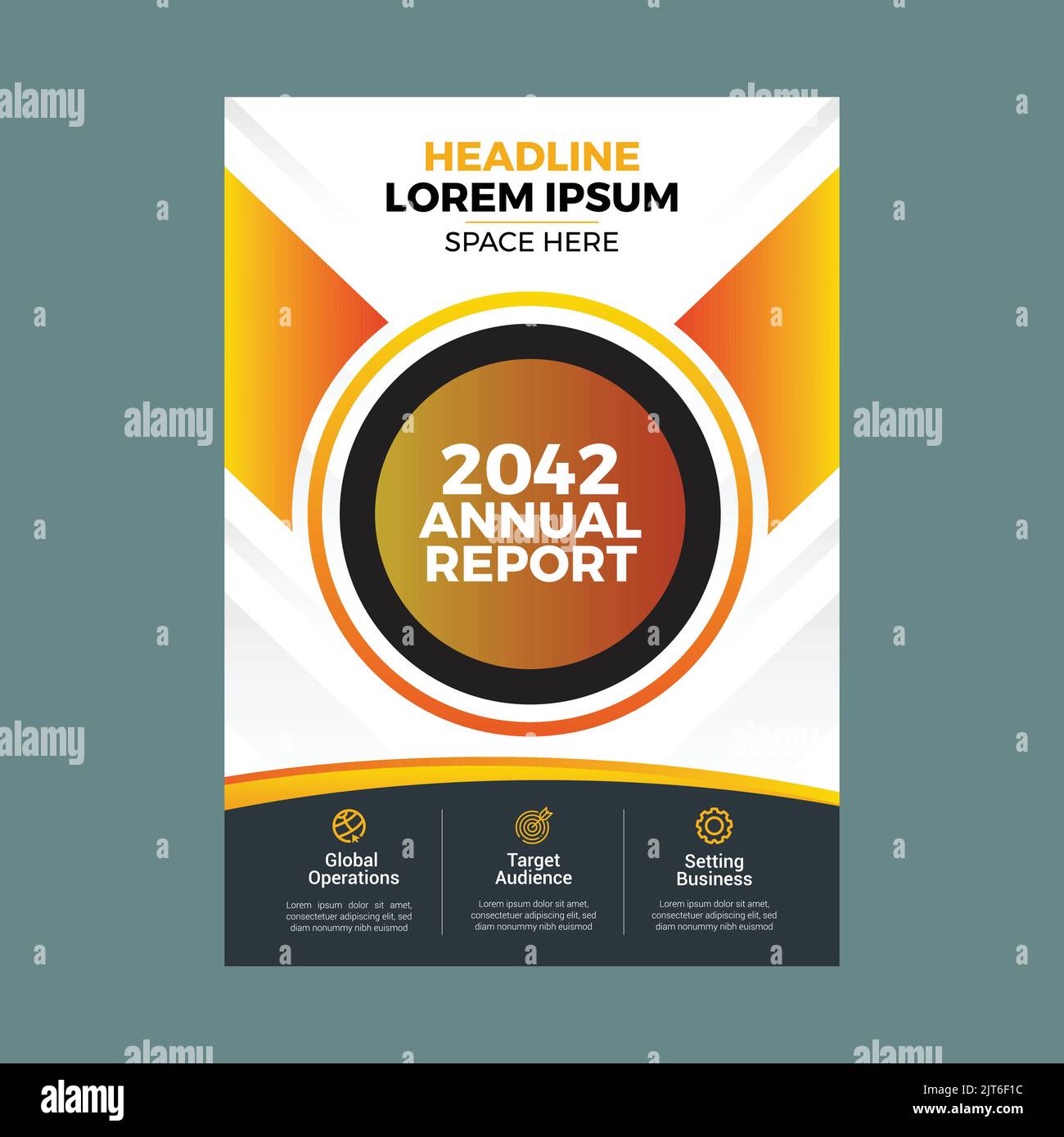 Annual report business flyer Stock Vector Images - Alamy