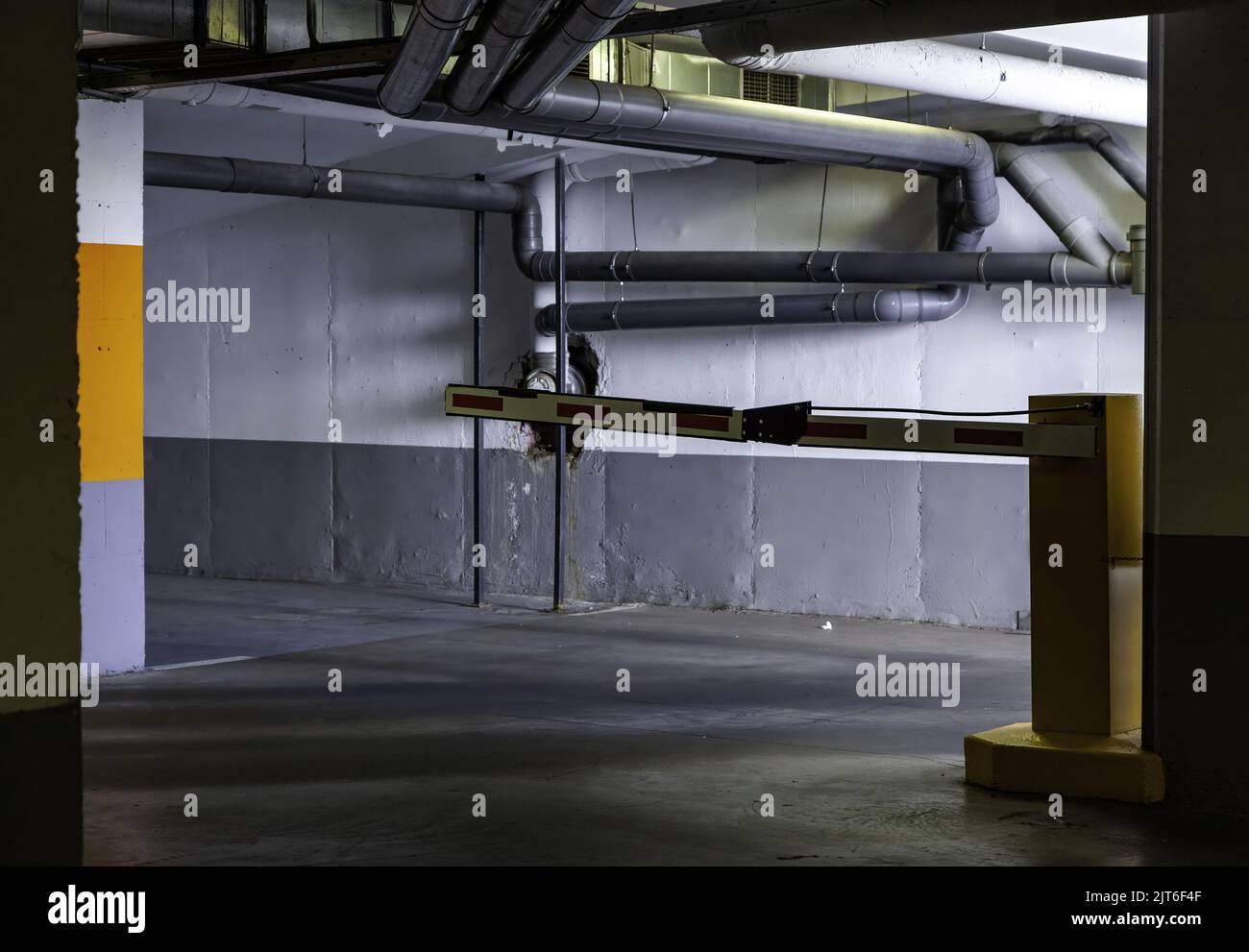 Detail of place to park car, underground construction Stock Photo - Alamy