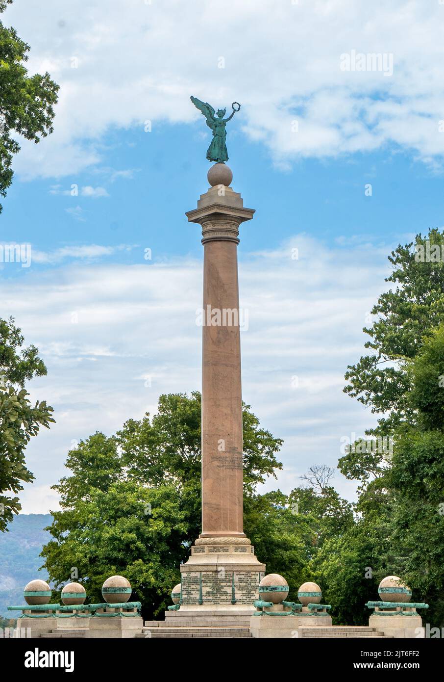 West Point, NY - USA - Aug 26, 2022: Vertical view of the Battle ...