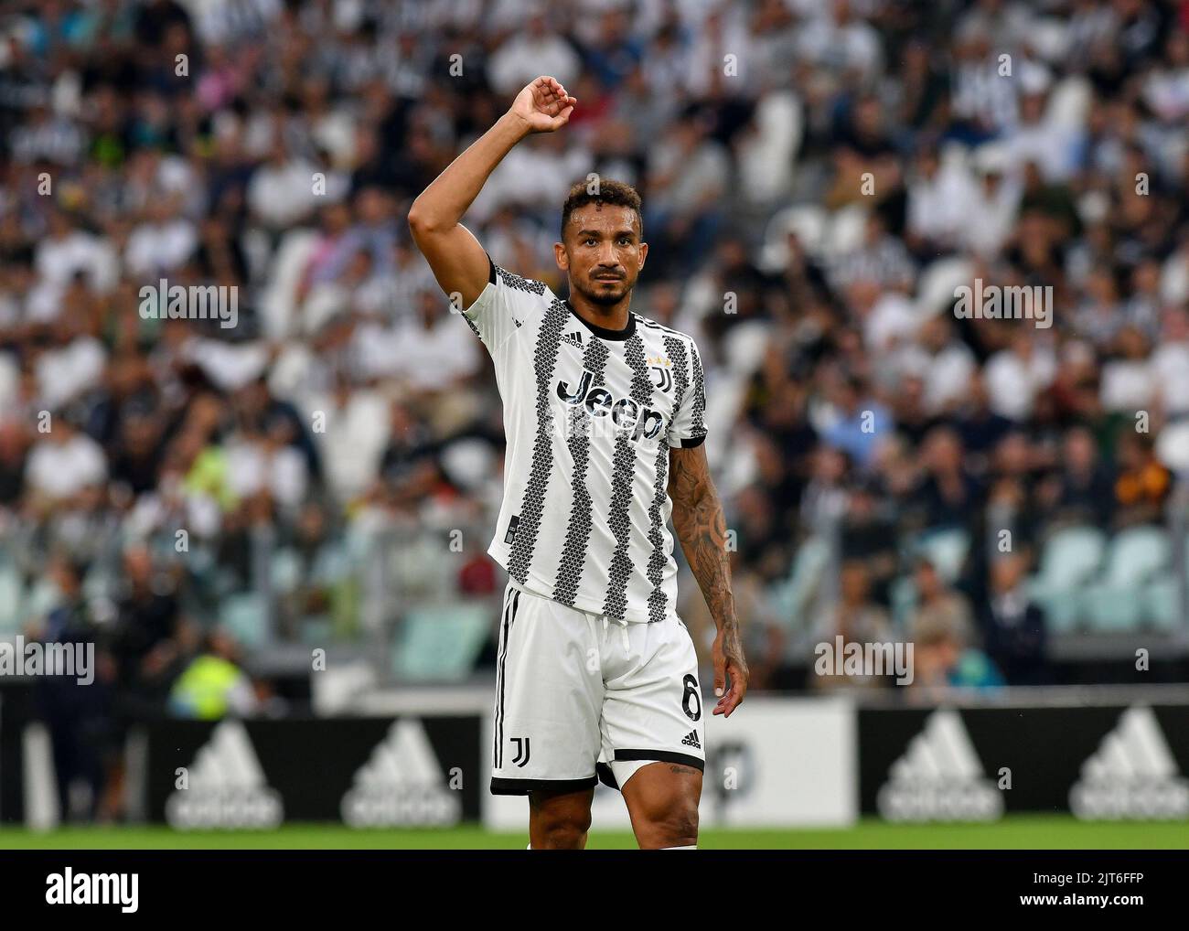 August 27, 2022, Italy: Danilo of Juventus FC gestures during the Serie A 2022/23 match between ...