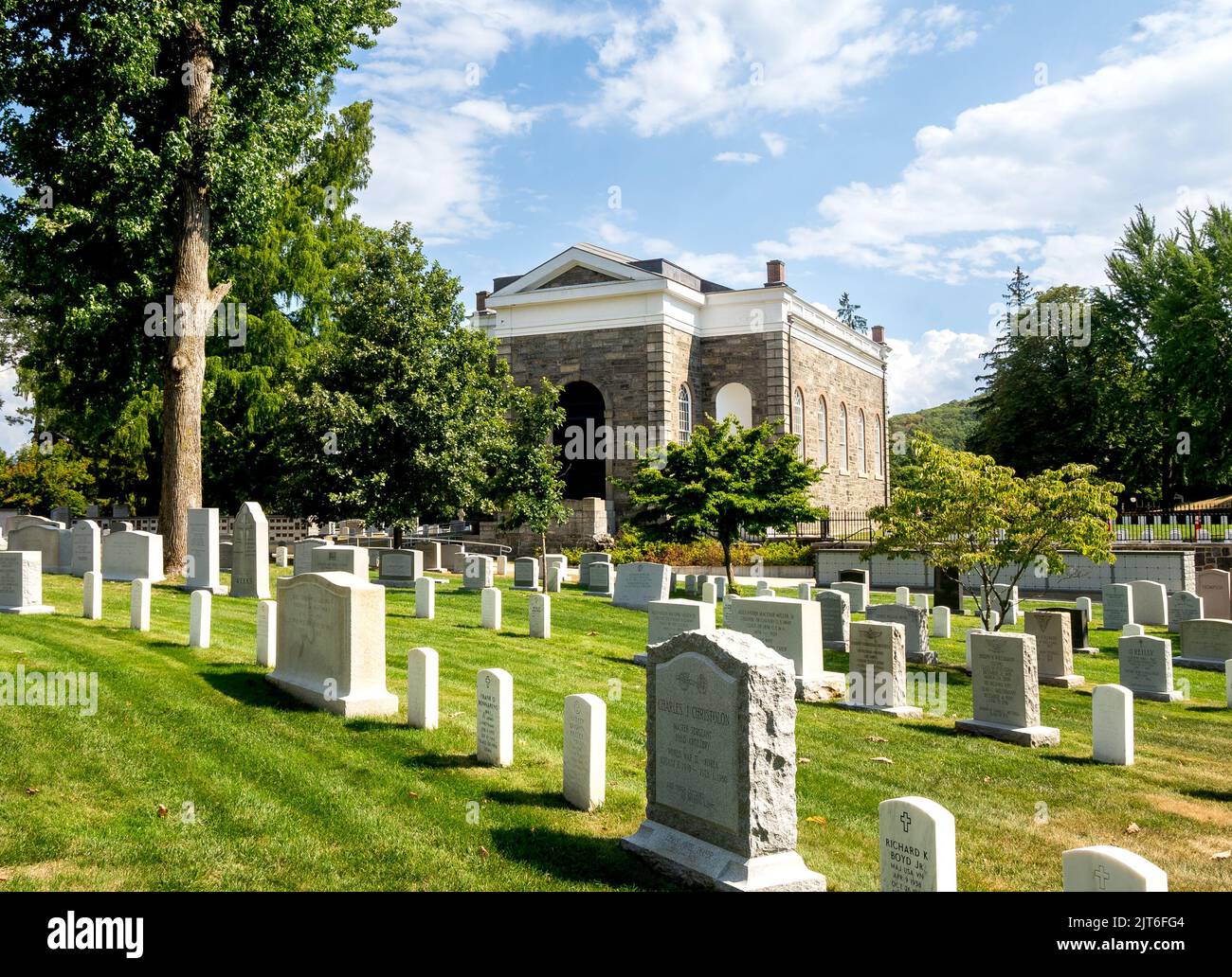 West Point, NY - USA - Aug 26, 2022: Landscape view of historic Old ...