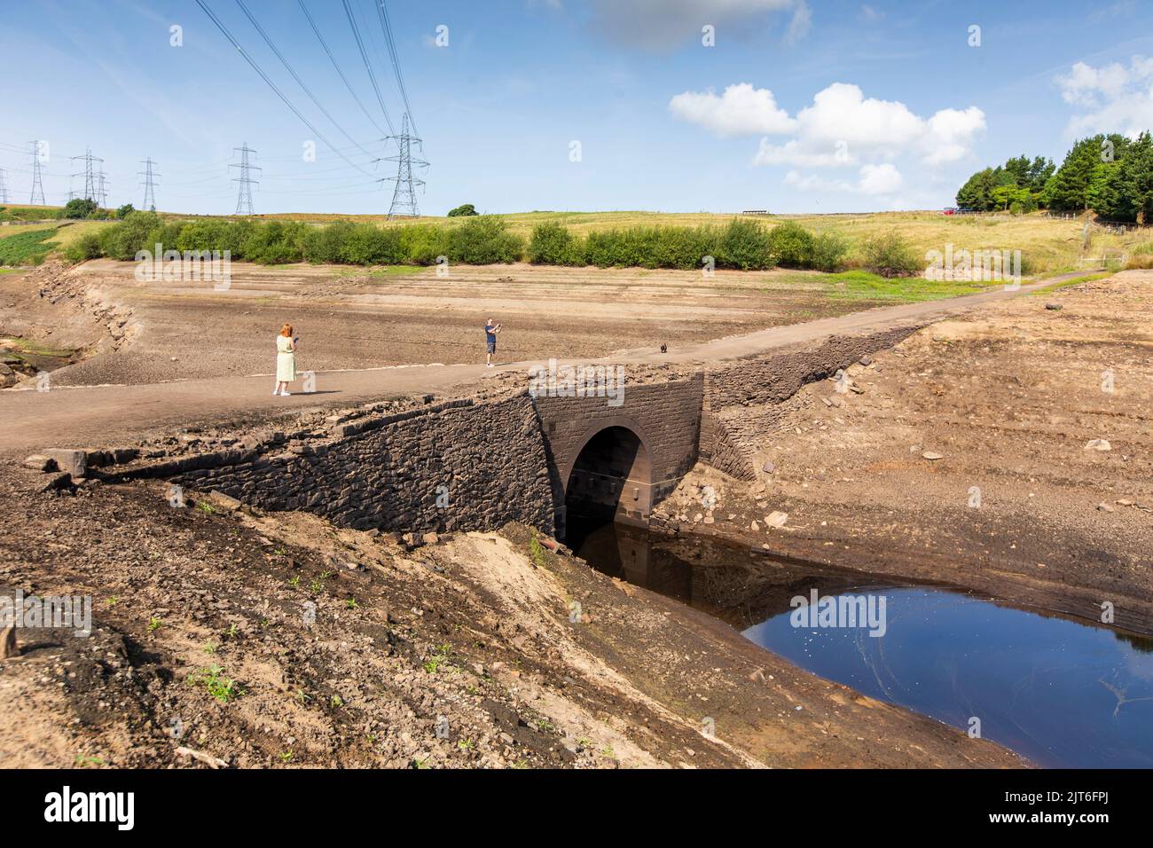 Ripponden,West Yorkshire, UK, 28th August 2022 UK Weather Baitings Dam ...