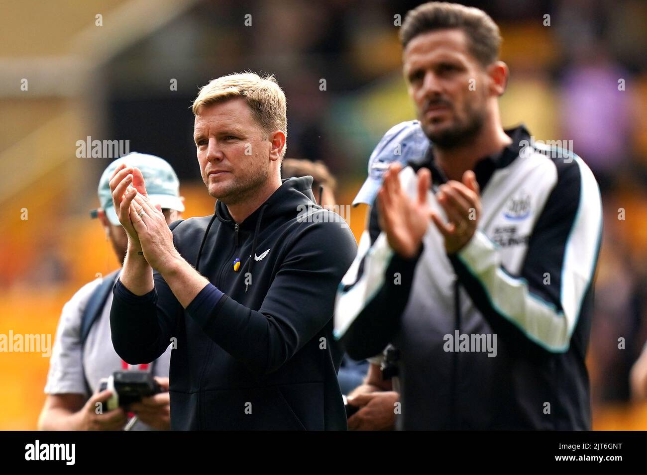 Newcastle United manager Eddie Howe (left) and assistant manager Jason ... Newcastle United manager Eddie Howe (left) and assistant manager Jason ...
