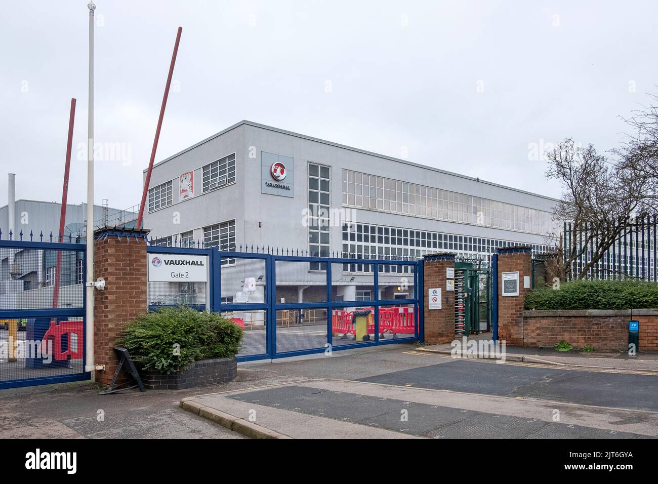Entrance to the assembly plant of the automotive manufacturing company ...