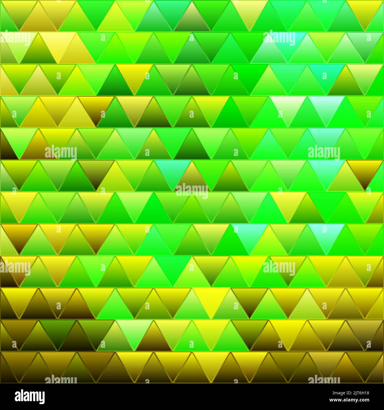 abstract vector stained-glass triangle mosaic background - green and ...