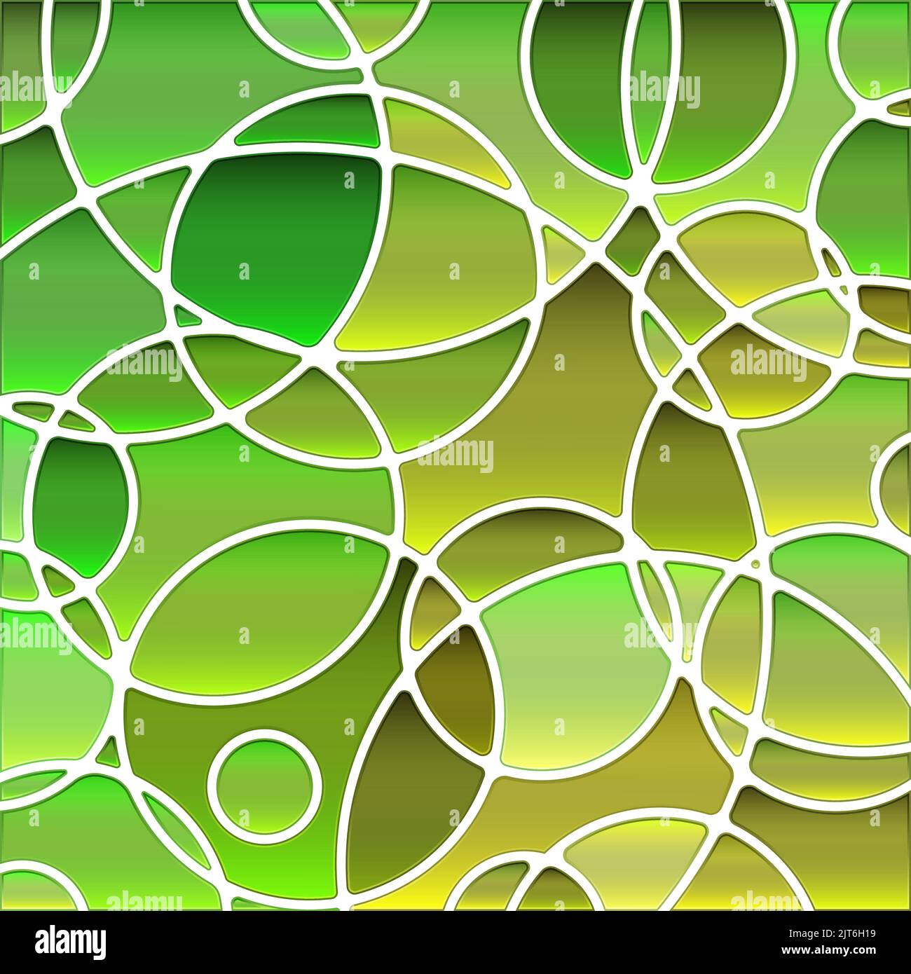 abstract vector stained-glass mosaic background - green and brown ...