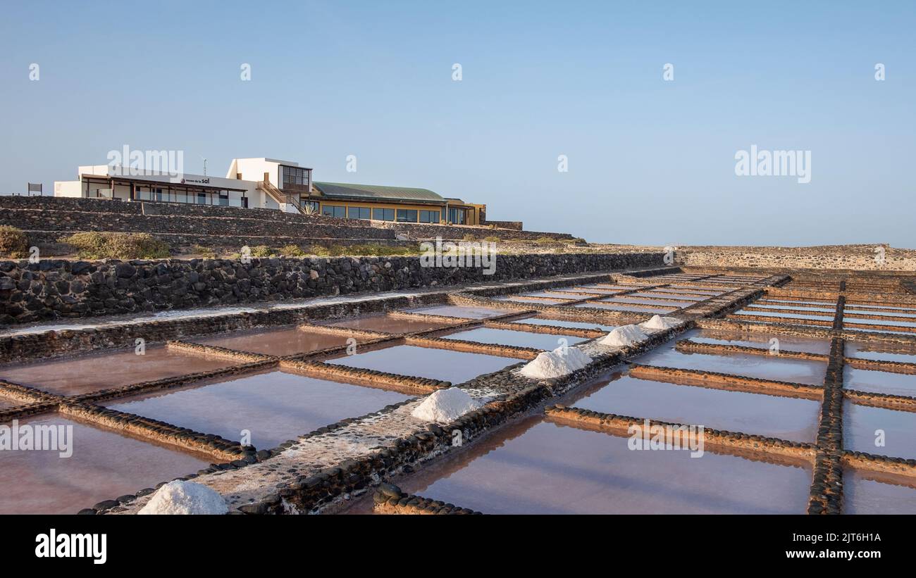 Museum building and the salt pans in front, mines extracting and ...