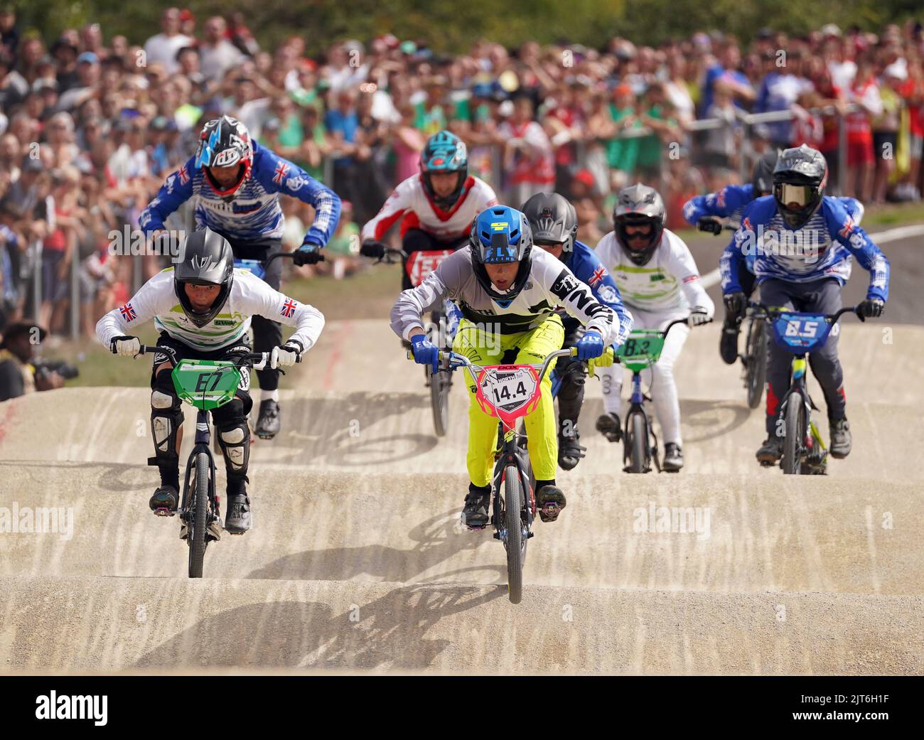 Harry Tanner (middle) during the Male 15 Final during day two of the ...