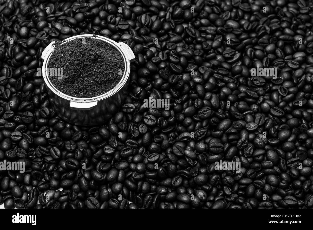 Cup of coffee top shot Black and White Stock Photos & Images - Alamy