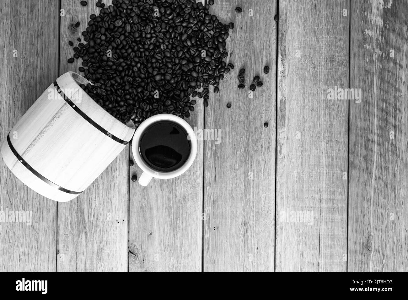 Cup of coffee top shot Black and White Stock Photos & Images - Alamy