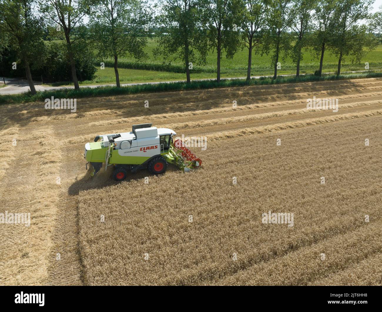 Meteren, 3th of August 2022, The Netherlands. Claas german agricultural ...