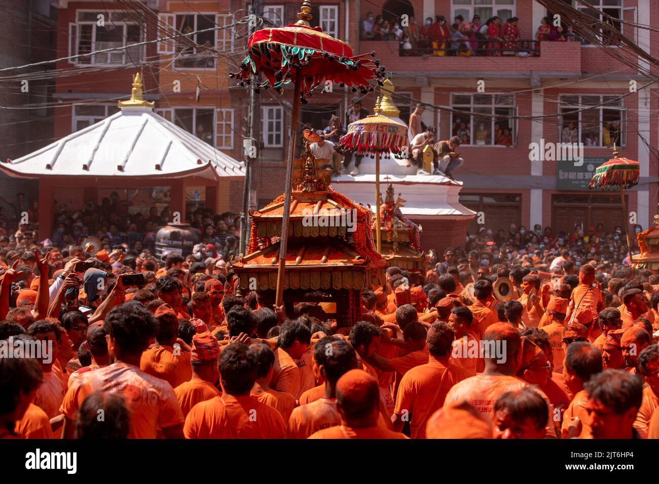 Bisket Jatra Bhaktapur Stock Photo - Alamy