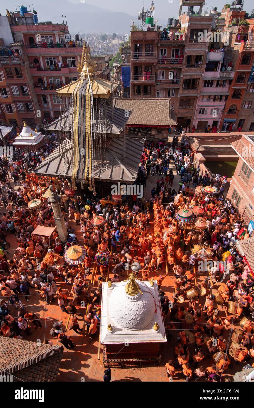 Bisket Jatra Bhaktapur Stock Photo - Alamy