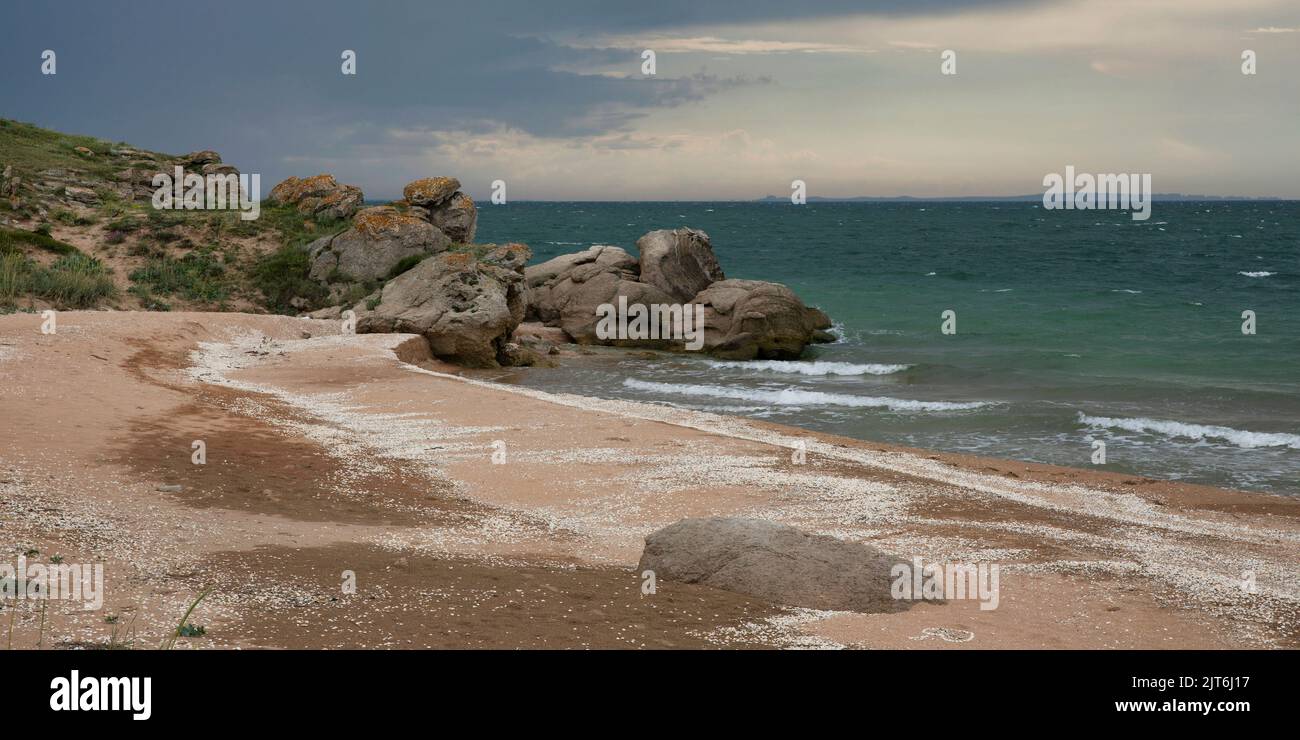 Azov sea coast. Crimea. Russia Stock Photo - Alamy