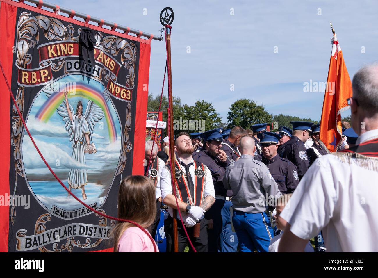 Banner of RBP No. 63 depicting the Biblical scene of the Angel with the ...