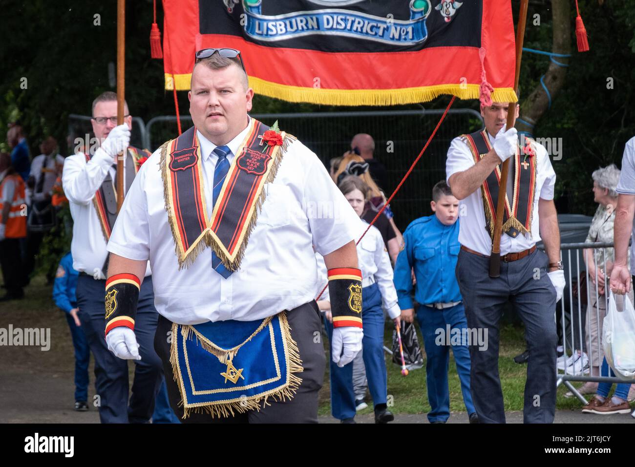 RBP 357 Aghalee Star of Peace on the return journey parading at the ...