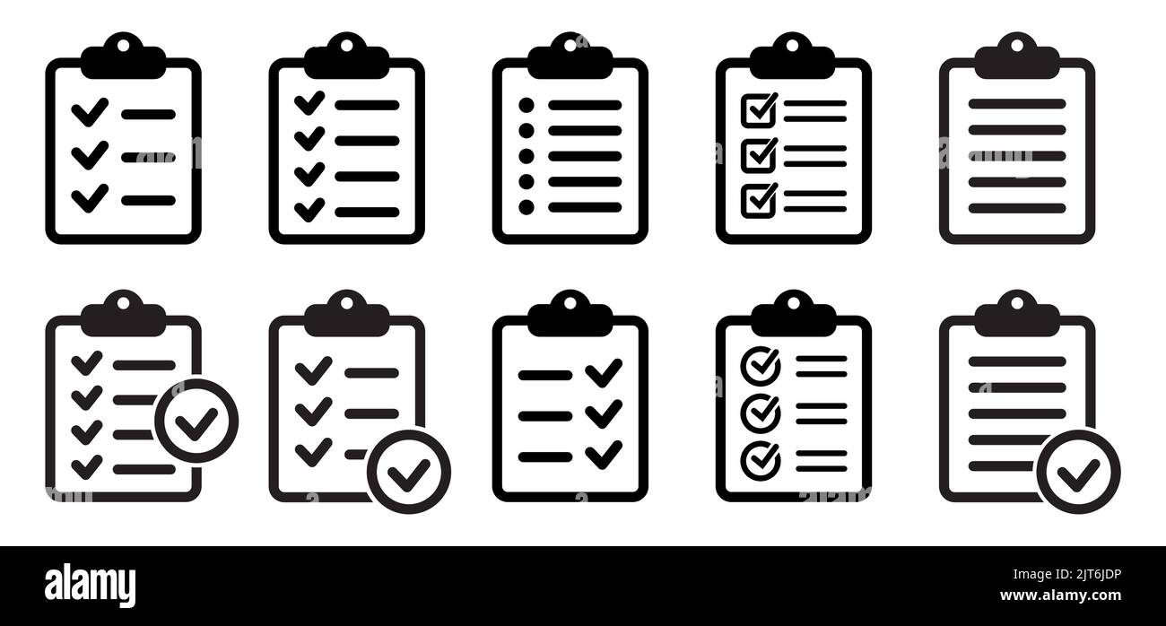 Clipboard icon. Checklist sign symbol for web site and app design Stock ...