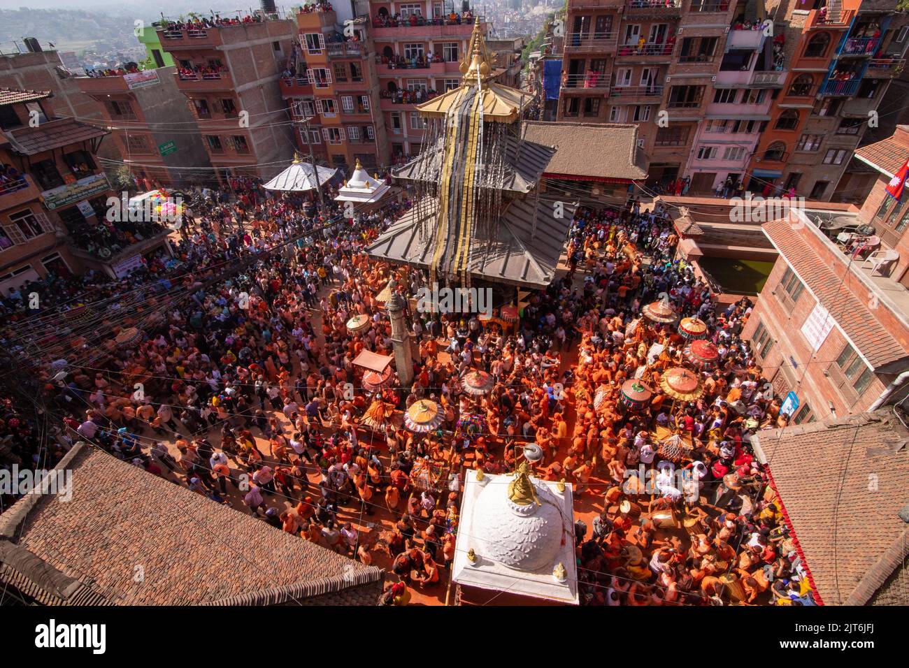 Bisket Jatra Bhaktapur Stock Photo - Alamy